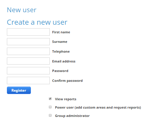 Adding a new user – Community Insight Australia